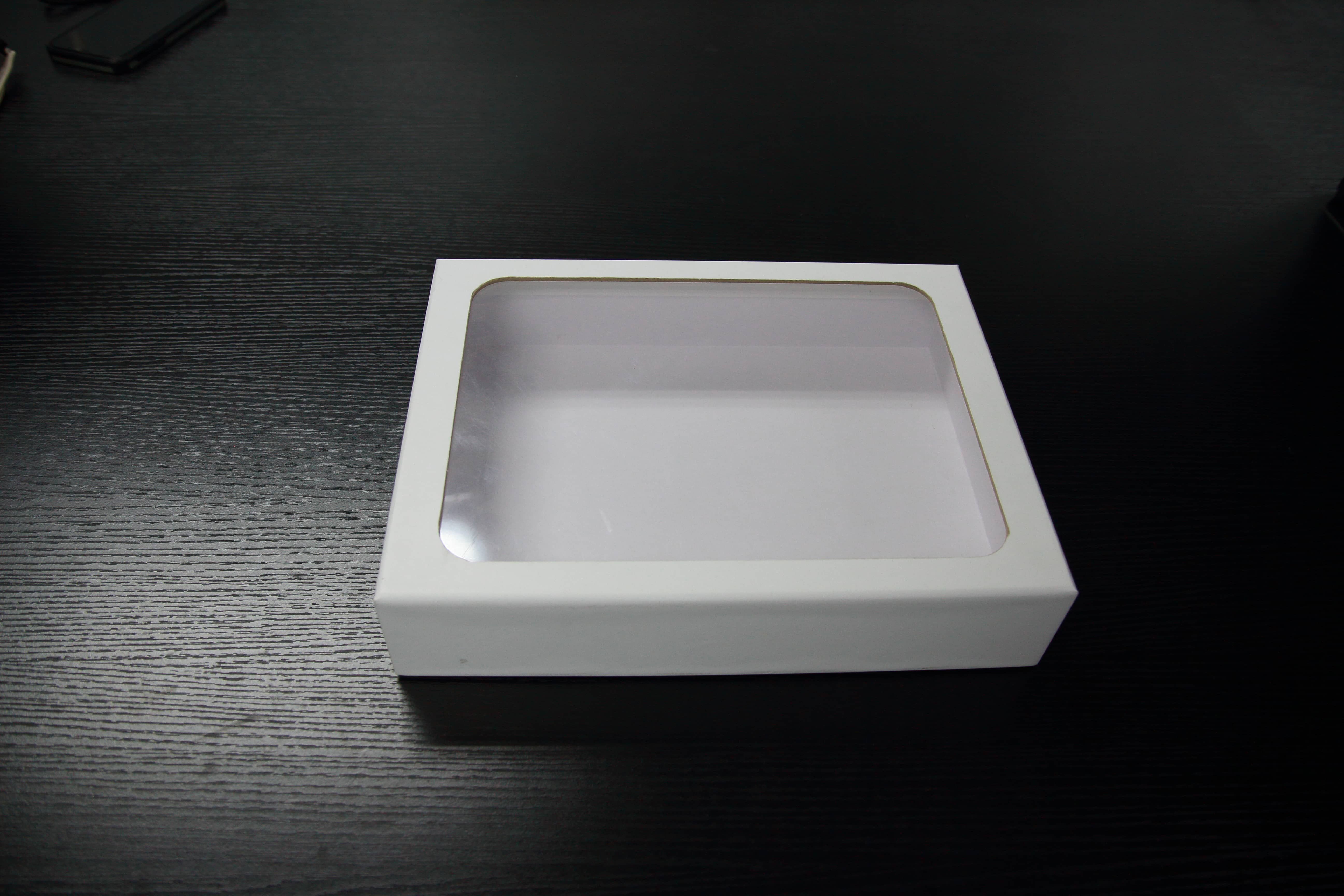 Buy Custom Logo Transparent Lid Paper Boxes With Clear Window For Scarf ...