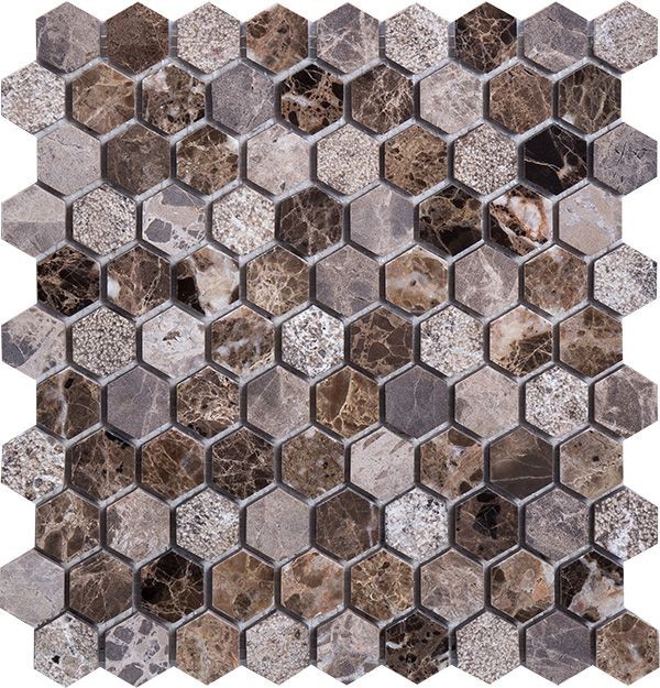 Buy Hexagon Shape Stone Mosaics from Foshan Brightlasting Co., Ltd ...