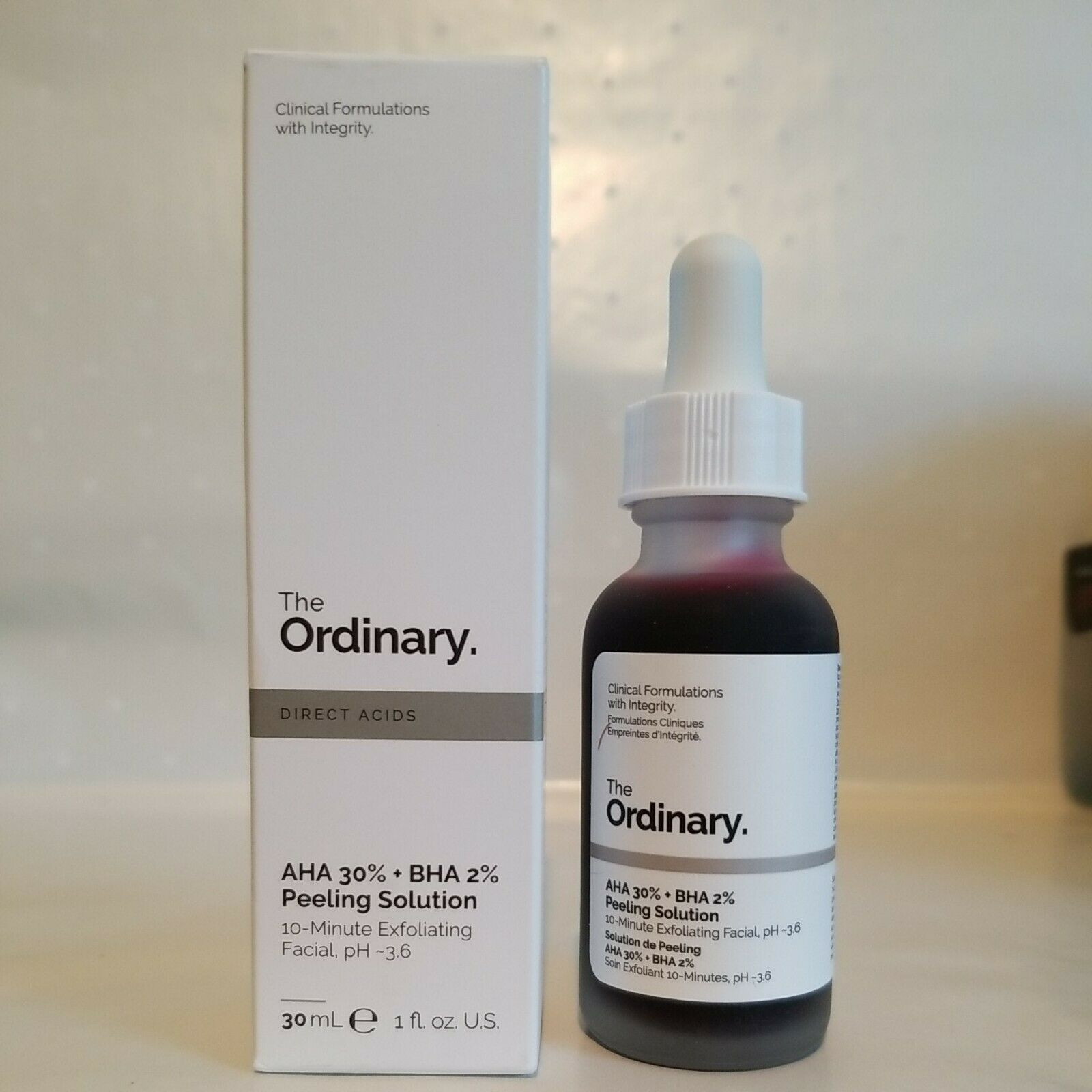 Buy The Ordinary Aha 30% + Bha 2% Peeling Solution 30ml 10-minute Exfoliating Face from Shines ...