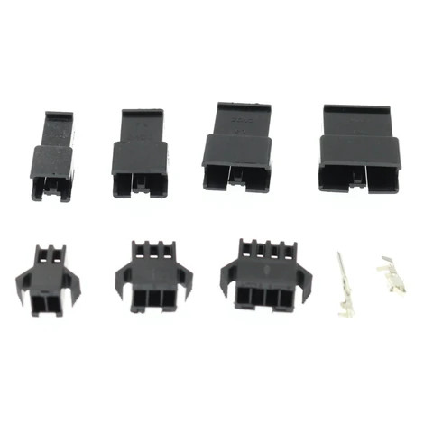 Buy 200pcs 2.54mm Terminal Cable Plug Pitch2345 Pin Male/female Plug Housing And Male/female Pin ...