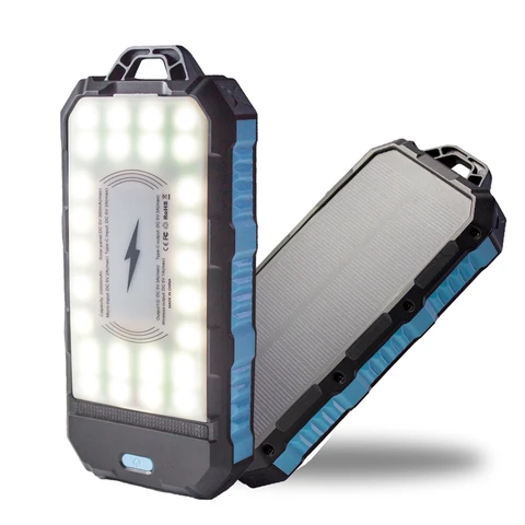 Buy 2024 Multifunction 30000mah Flashlight Solar Cell Wireless Bracket ...