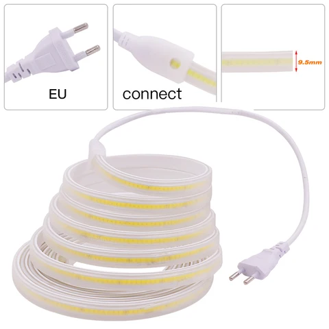 Buy Aikeou Cob Led Strip For 220v 110v No Strobe Outdoor Ip65 ...