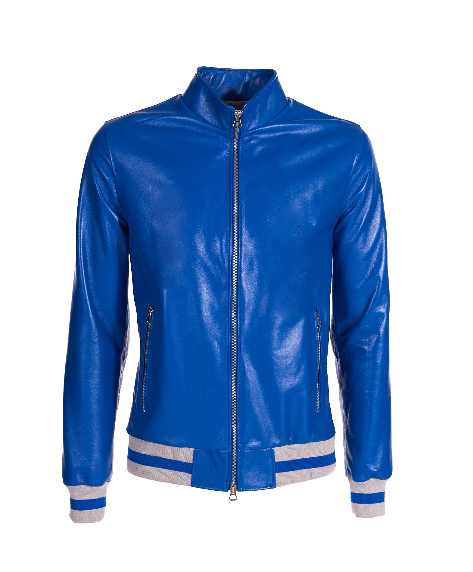 Buy Best Italian Leather Jackets Mens Black Bicolor Bomber Leather Jkt ...