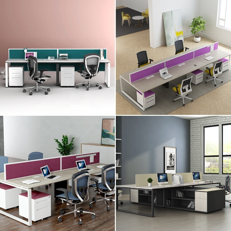 Buy Bureau Workstation Modular Steel Frame Desk Laminate Table Top ...