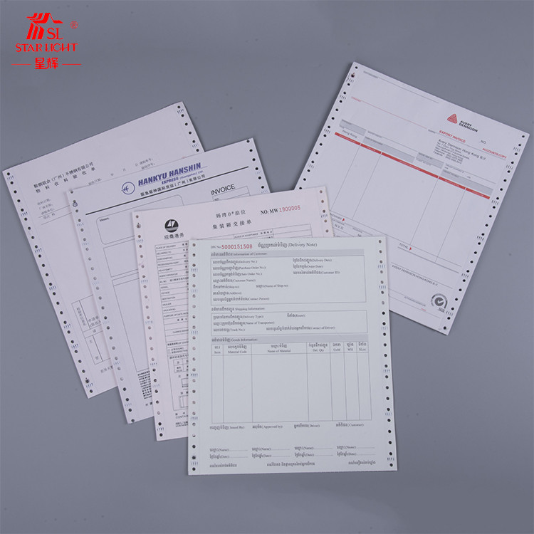 Buy Carbon Free Ncr Base Paper Perforated And Printed Computer Paper ...