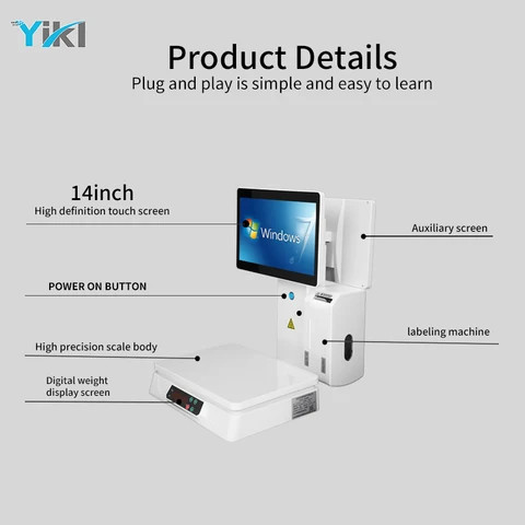 Buy Cashier Digital Window Weight In One Pos Scale Combined With ...