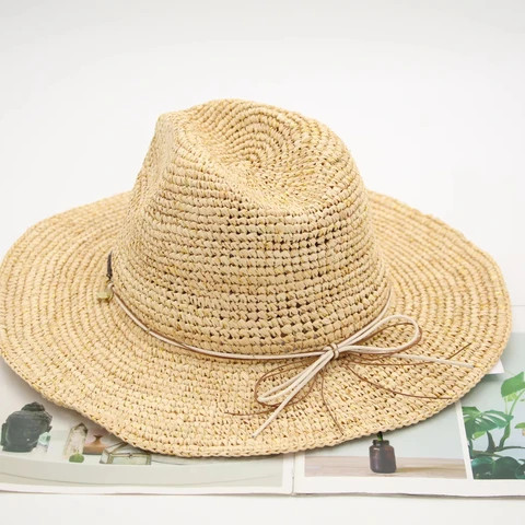 Buy Classic Western Style Latest Raffia Cowboy Hat Natural 100% Tightly ...
