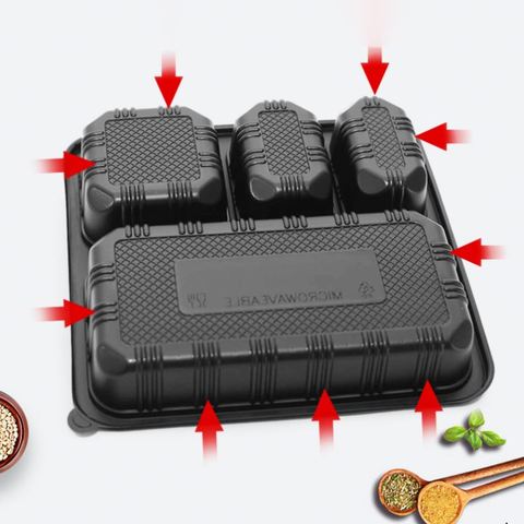 Buy Custom Printed 4 Compartment Bento Box Microwable Food Packaging ...