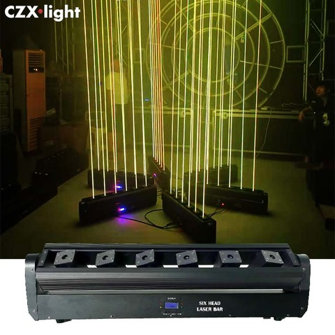 Buy Dmx Night Club Wedding Event Slim Fat Beam 6 Heads Laser Light Bars ...