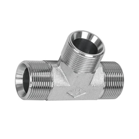 Buy Factory Supplier 3 Ways Hydraulic Pipe Fittings Carbon Steel ...