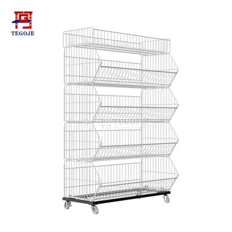 Buy High Quality Single-sided 5 Tiers Wire Shelving White Basket ...