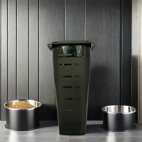 Buy Household Customizable Plastic Dog Food Bucket Waste Bin With Lid ...