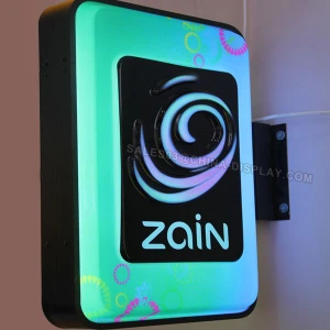 Buy Illuminated Display Outdoor Signage Rectangle Acrylic / Abs Thermoforming Led Outdoor ...