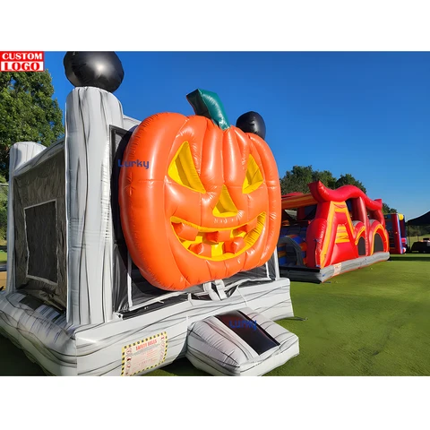 Buy Inflatable Pumpkin Trampoline Childrens Park Inflatable Hollow ...