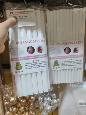 Buy Lixsun 40cm*1.9cm Plastic Cake Dowel Rod White Cake Dowel Rods Cake ...