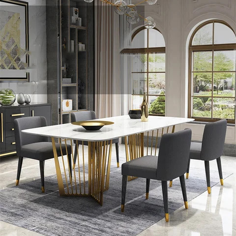 Buy Mesas De Comedor Concrete Marble Dining Table Set 6 Seater Mesa De ...