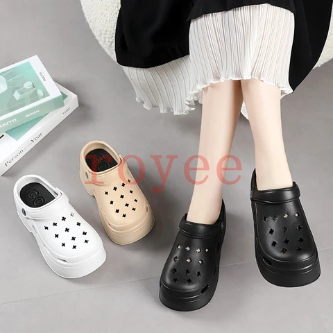 Buy Outdoor High-heeled Beach Sandals Platform Clogs Shoes For Women ...