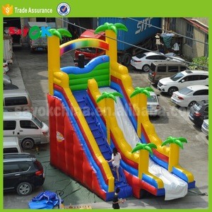 Buy Outdoor Slide For Kids Palm Tree Inflatable Water Slides Tall ...