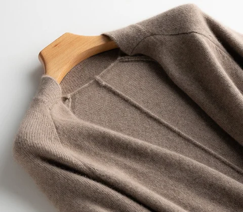 Buy Over The Knee Long Cashmere Robe Cardigan Thick Knitted Loose Coat ...