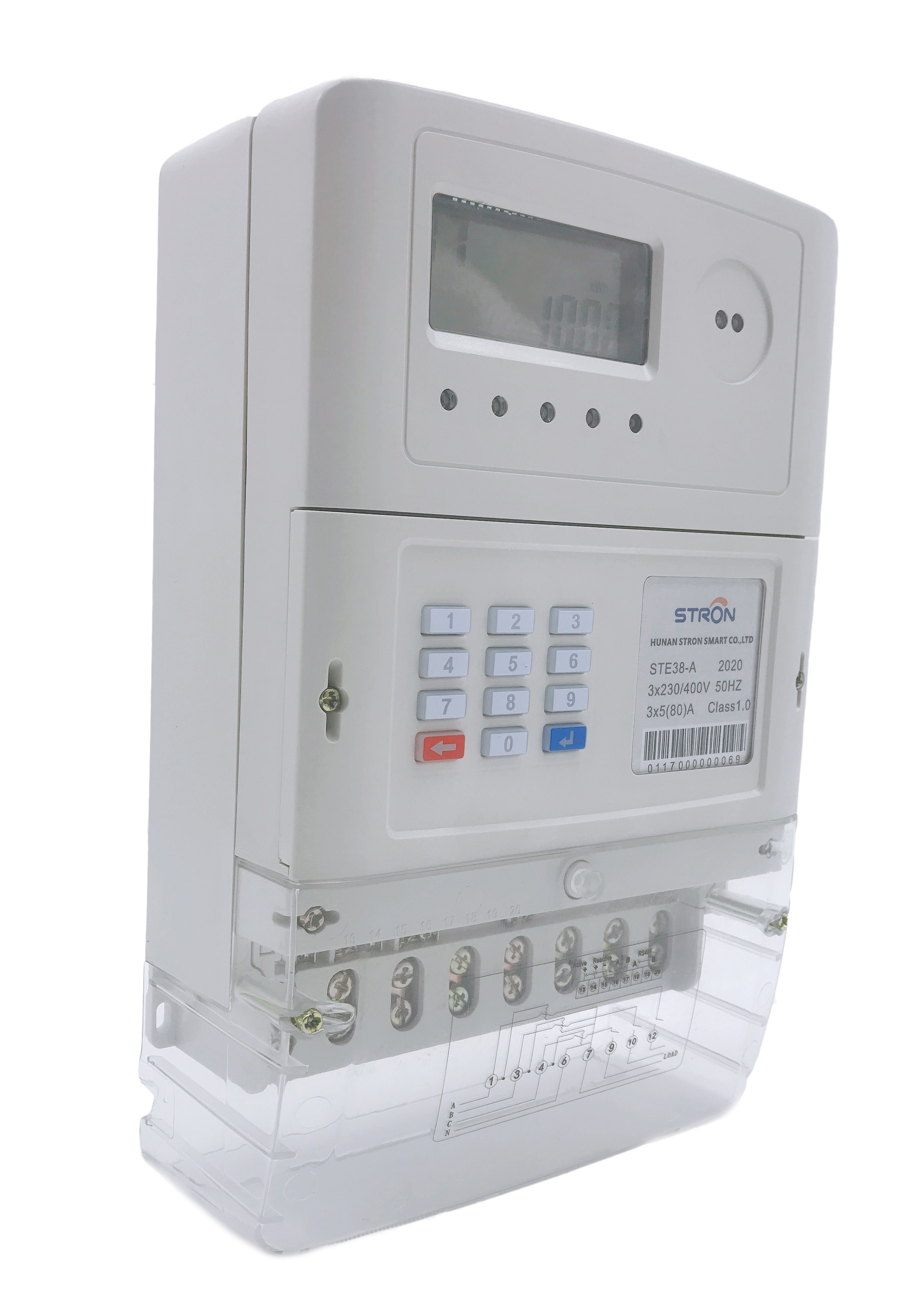 Buy Prepaid Keypad 3 Phase Energy Meter Sts Standard Electrical Instruments And Power Monitor ...
