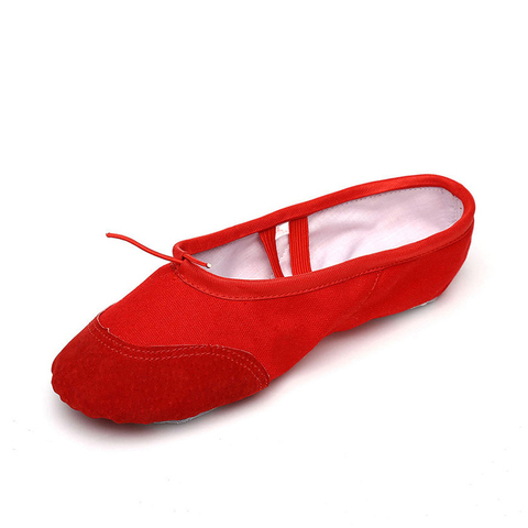 Buy Professional Full Sole Elastic String Dance Slippers Ballet Shoes ...