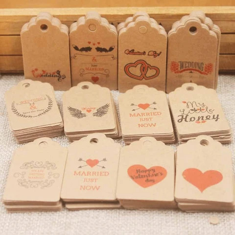 Buy Promotional Christmas Tags Square Kraft Card Decor Scrapbooking ...