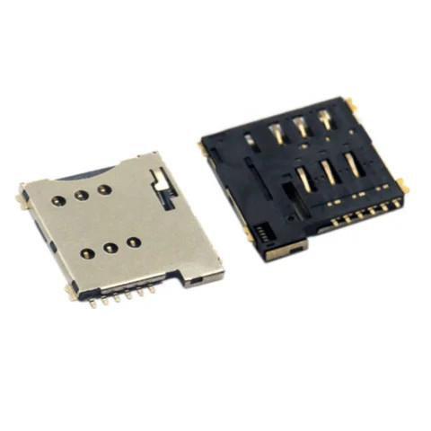 Buy Push Push Type 1.35h 6 Pin Micro Sim Card Connector from ShenZhen ...