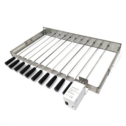 Buy Rotating Skewer Rack Set Non-stick Stainless Steel For Grilling ...