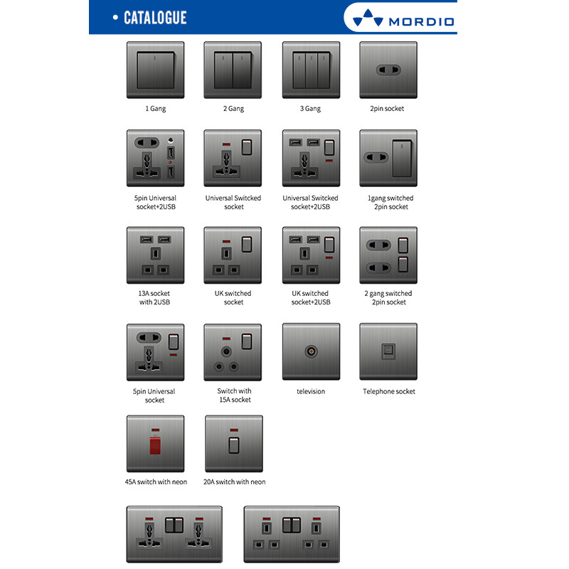 Buy Saso Ce Stainless Electrical Wall Switches Socketes 13a Switch ...