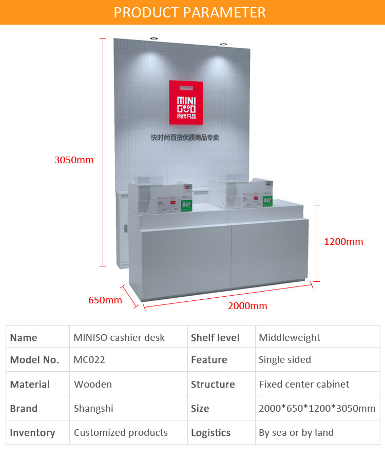 Buy Shangshi Mc022 Store Supermarket Small Cashier Desk Convenience ...
