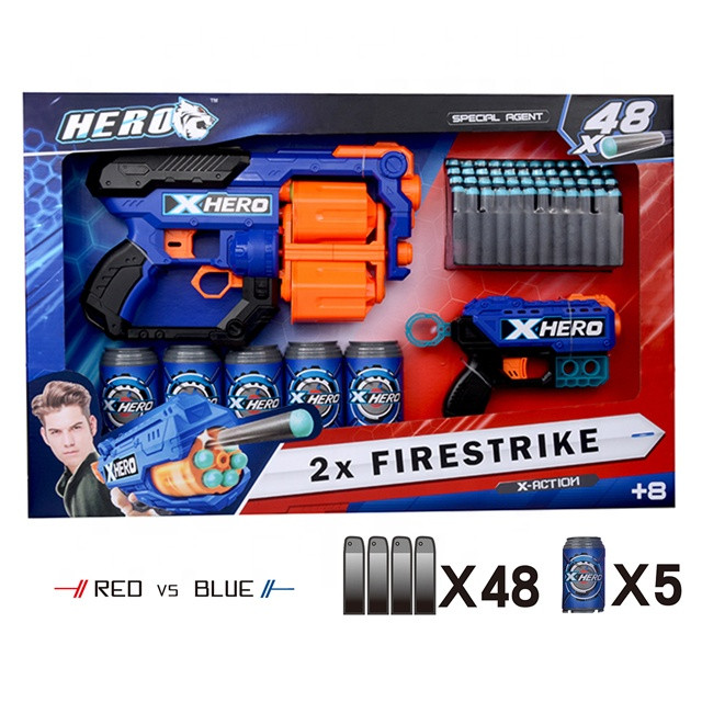Buy Slam Fire Rotating Barrel Pistol Toy Kid Gun With Foam Bullet Shot ...