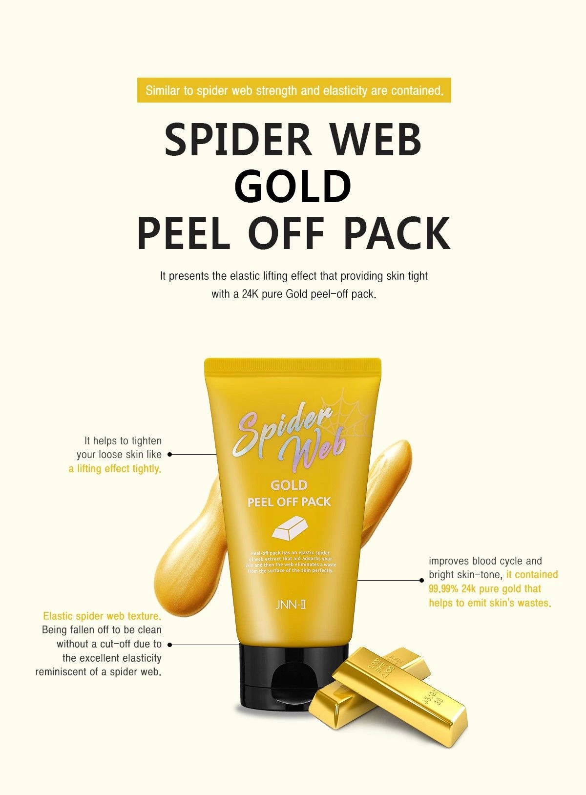 Buy Spider Web Gold Peel Off Pack from JOYLIFE CO., LTD., South Korea ...
