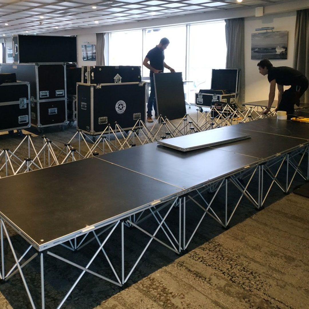 Buy 1x1m Aluminum Dj Portable Stage Event Drum Riser Stage Podium from ...