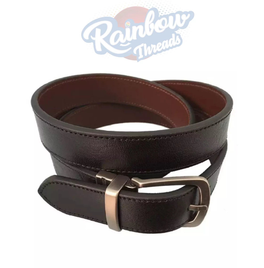 Buy Black Brown Double Sided Men’s Leather Belt from Rainbow Threads ...