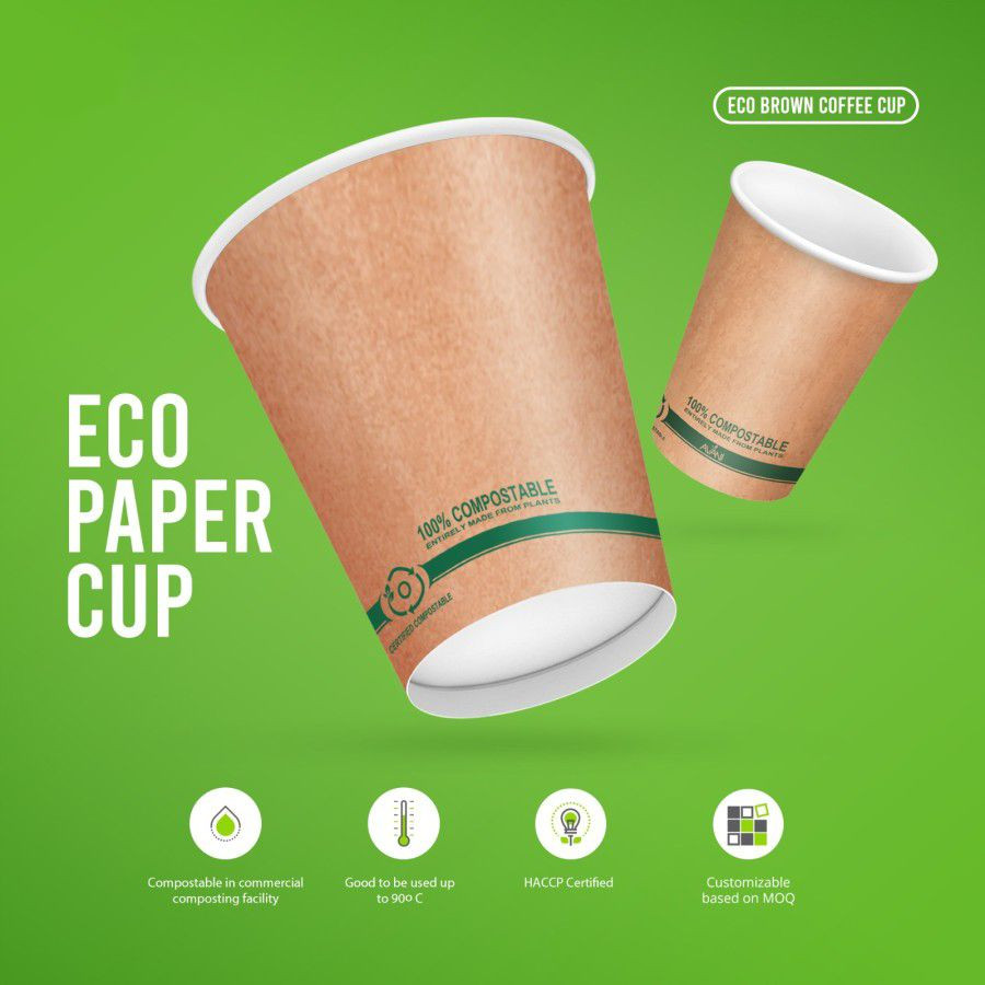 Buy Bio Paper Cup Cassava Biodegradable Brown from Magel Eye, Indonesia ...
