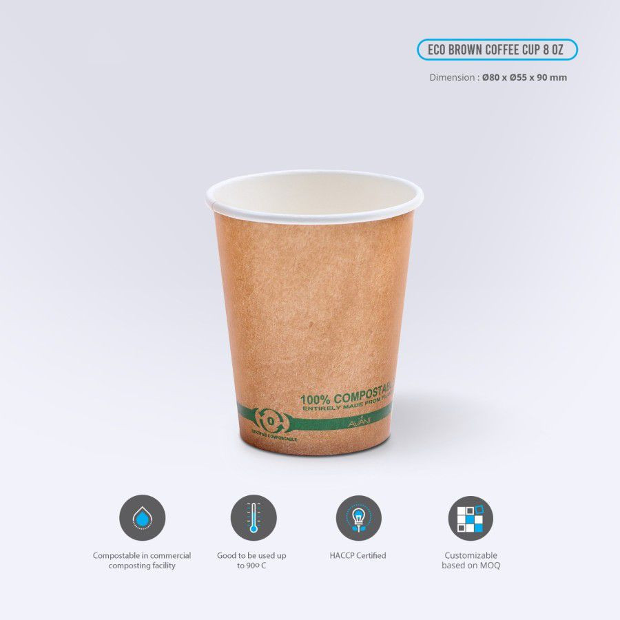 Buy Bio Paper Cup Cassava Biodegradable Brown from Magel Eye, Indonesia ...