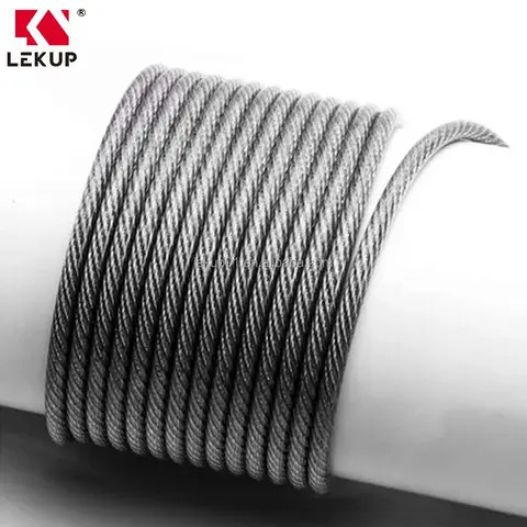 Buy 1/8" T316 Stainless Steel Cable 7x7 Strands Braided Steel Cable 400ft Aircraft Cable Wire ...