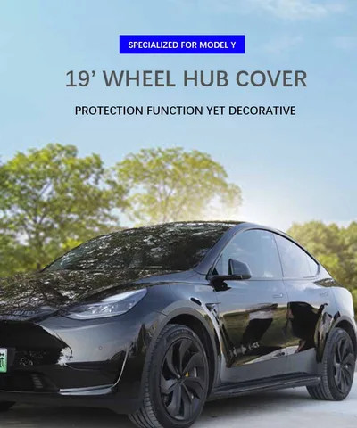 Buy 19 Inch Wheel Hub Cover Blade Seven Wheel Hubcap For Model Y from ...