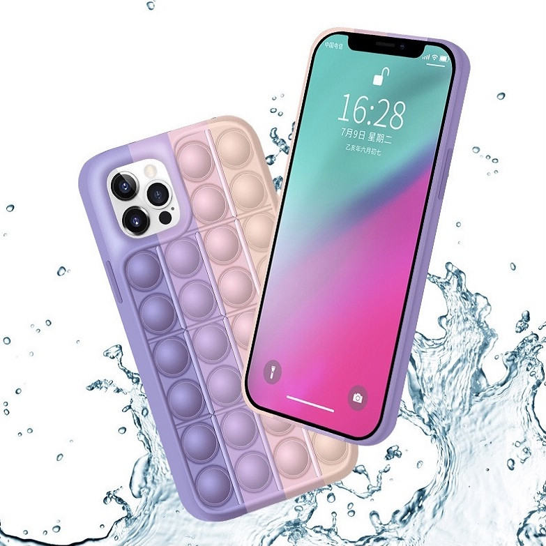 Buy 2021 Fidget Toy Push Pops It Push Bubble Phone Cases Shockproof ...