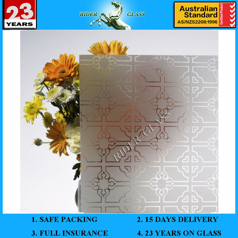 Buy 3-5mm Acid Etched Pattern Glass For Bathroom Partition from Rider ...