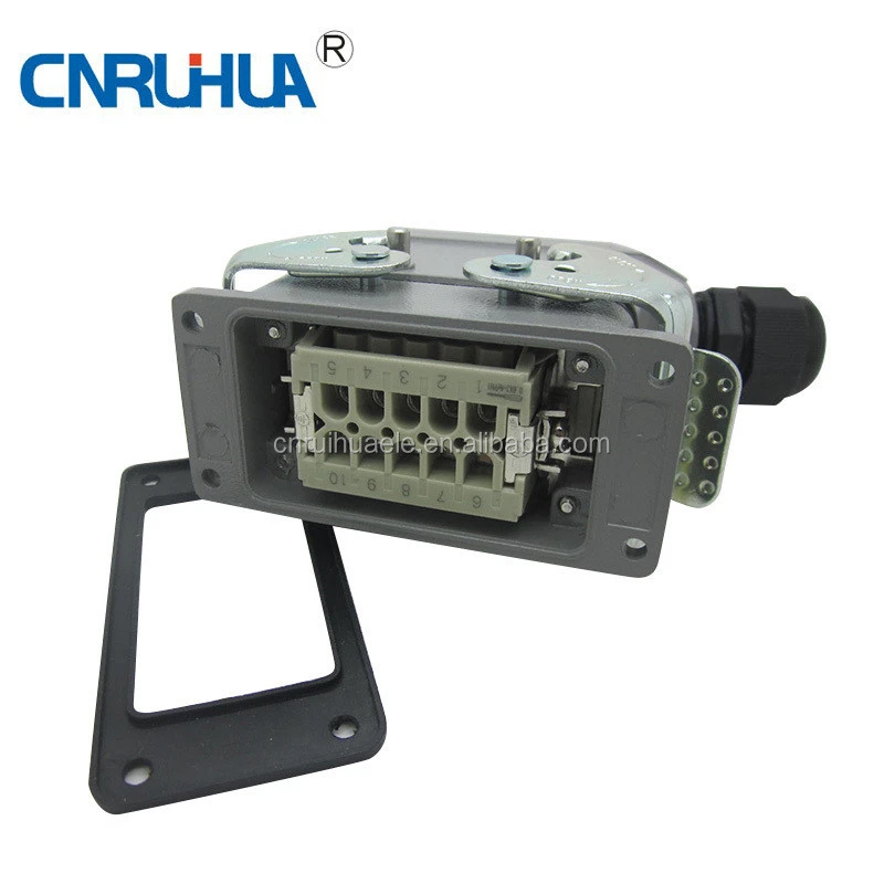 Buy 500v 16a Aluminum Heavy Duty Male And Female 10 Pin Wire Connector ...