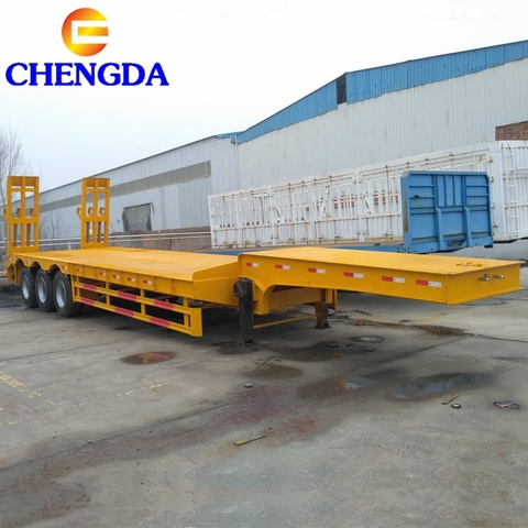 Buy 70 Ton 40 Ft 40 Ton Loader Extendable 50 Tons Hydraulic 3 Axle Used ...