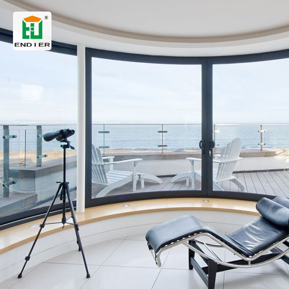 Buy Aluminum Frame Arc Curved Glass Windows And Door Aluminum Sliding ...