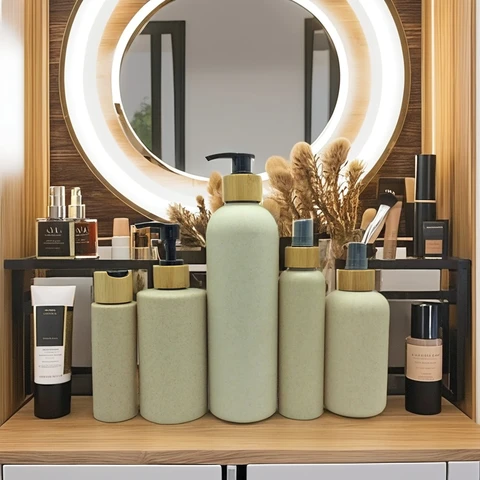 Buy Biodegradable Wheat Straw Cosmetic Skin Care Press Lotion Bottle ...