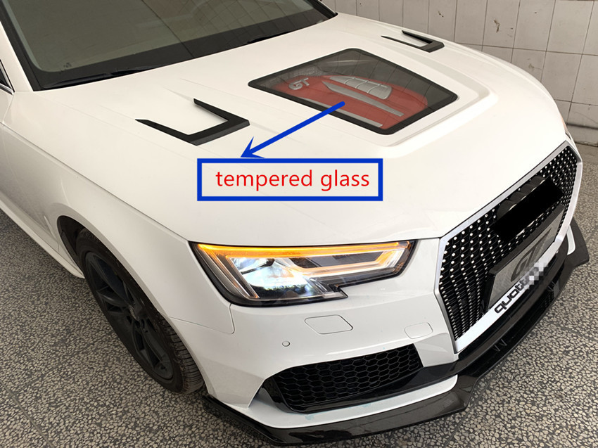 Buy Car Hood For B9 A4 Steel Hood With Visible Glass from Changzhou ...