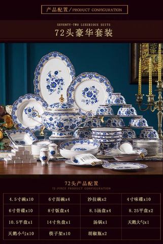 Buy Cheap Price Luxury Custom Tableware For 6 People Fine Bone China ...