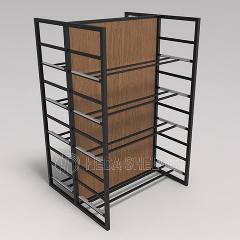 Buy Chinese Supermarket Wooden Display Gondola Stand Custom Steel Wood ...