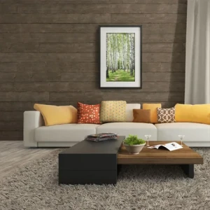 Buy Dark Brown Rustic Collection Native Wood Plank Wall Boards Fluted ...