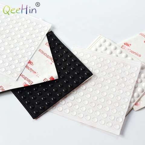 Buy Furniture Self Adhesive Black Transparent Hemispherical Silicon ...