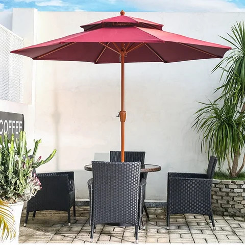 Buy Garden Furniture Umbrella Hotel Villa Outdoor Center Pillar ...